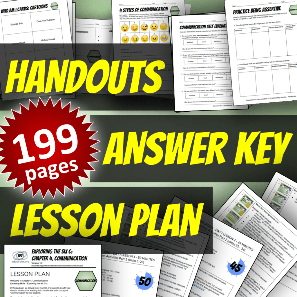 Communication Lesson Plans/Activities: Elementary, Middle, High School