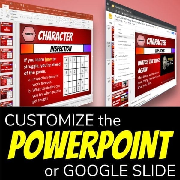 Character Education Lesson Plans (PDF) for a Growth Mindset