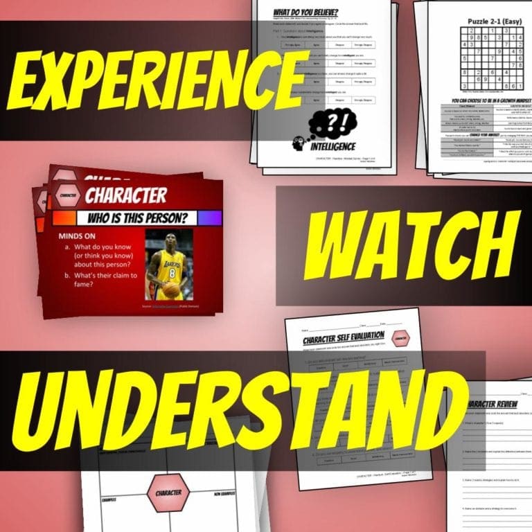 Character Education Lesson Plans (PDF) for a Growth Mindset