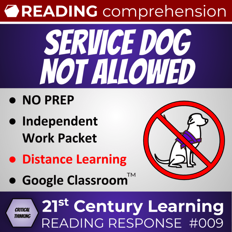 No Service Dog - Systemic Discrimination CRITICAL THINKING Lesson