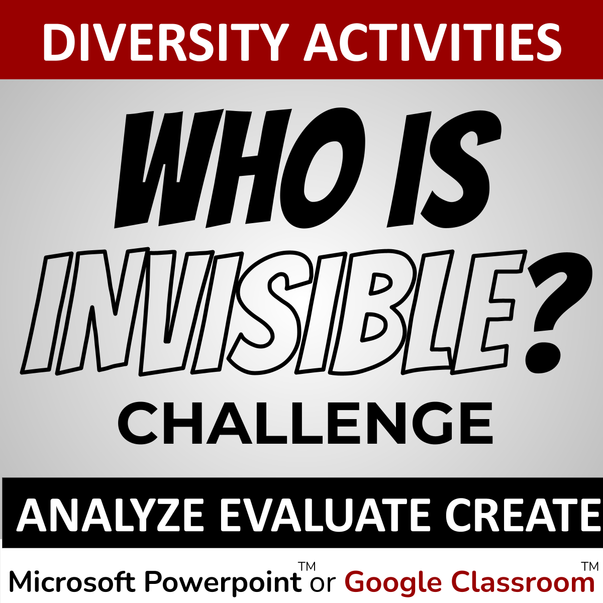 Diversity Activities Lesson Plans: Who is Invisible Challenge $500 Contest