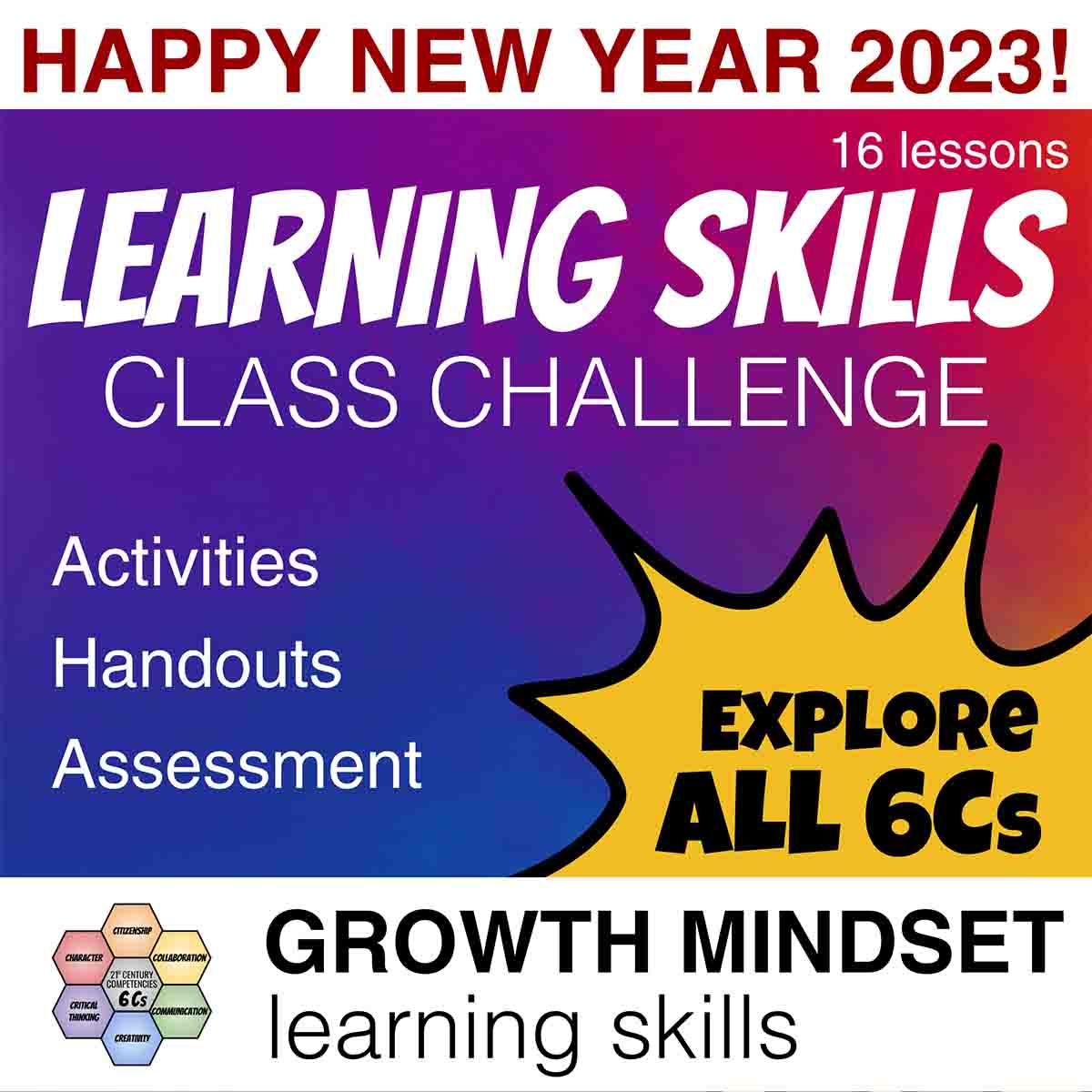Happy New Year 2023! Learning Skills Classroom Challenge Task